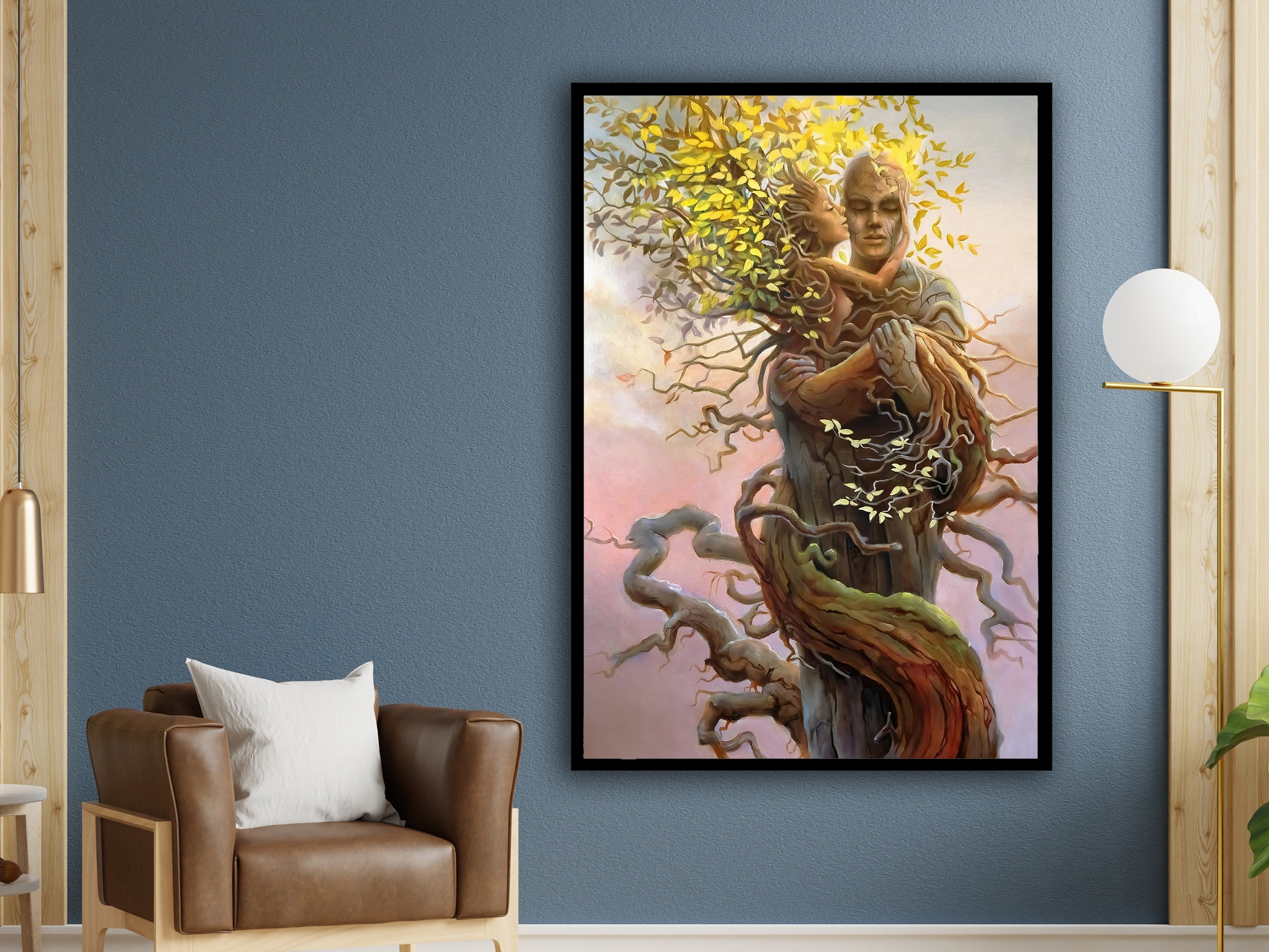 Tree Couple Canvas Art Couple Canvas Love Wall Art Nature - Etsy