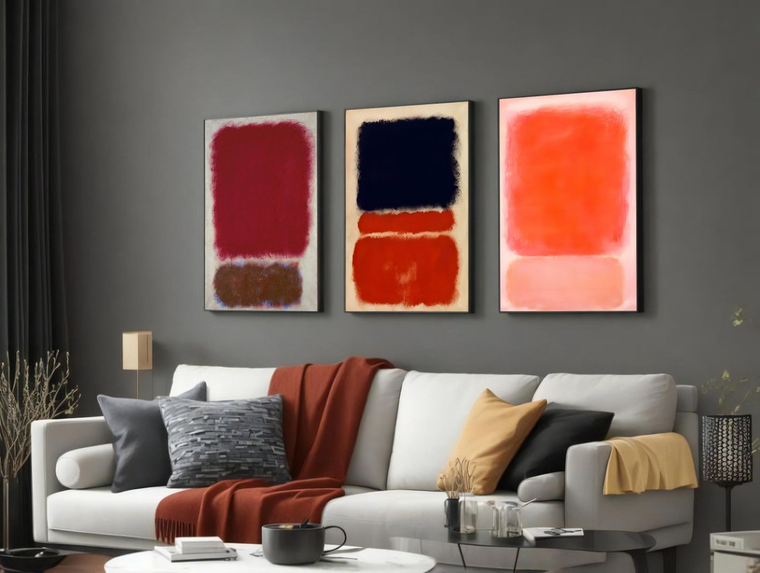 Mark Rothko Art Reproduction Set, Canvas/poster Prints, Abstract Wall ...