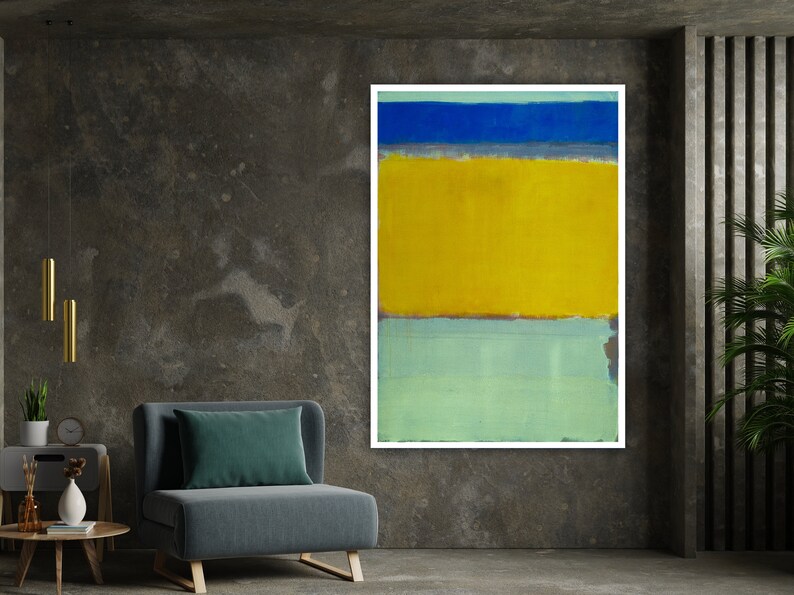 Mark Rothko Blue and Yellow Canvas Painting Mark Rothko Style - Etsy