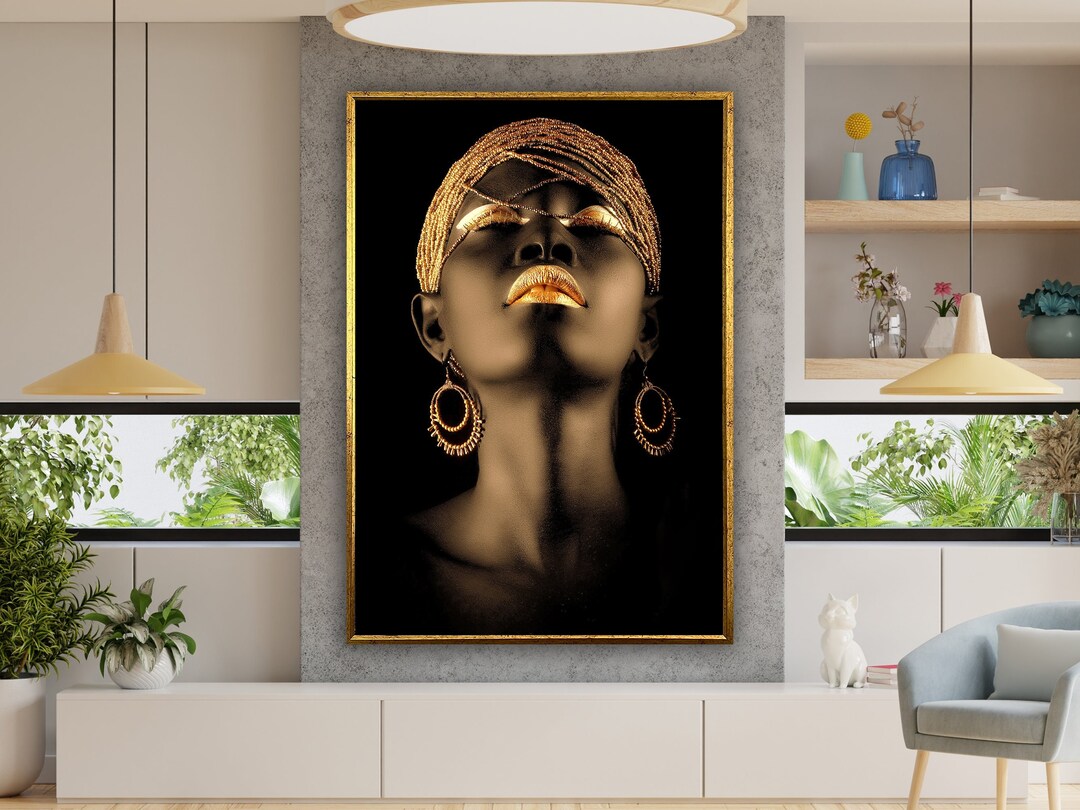 Sephia Woman Canvas Print, African Woman Wall Art,black Art Decor, Ethnic Poster, Wall Art ...