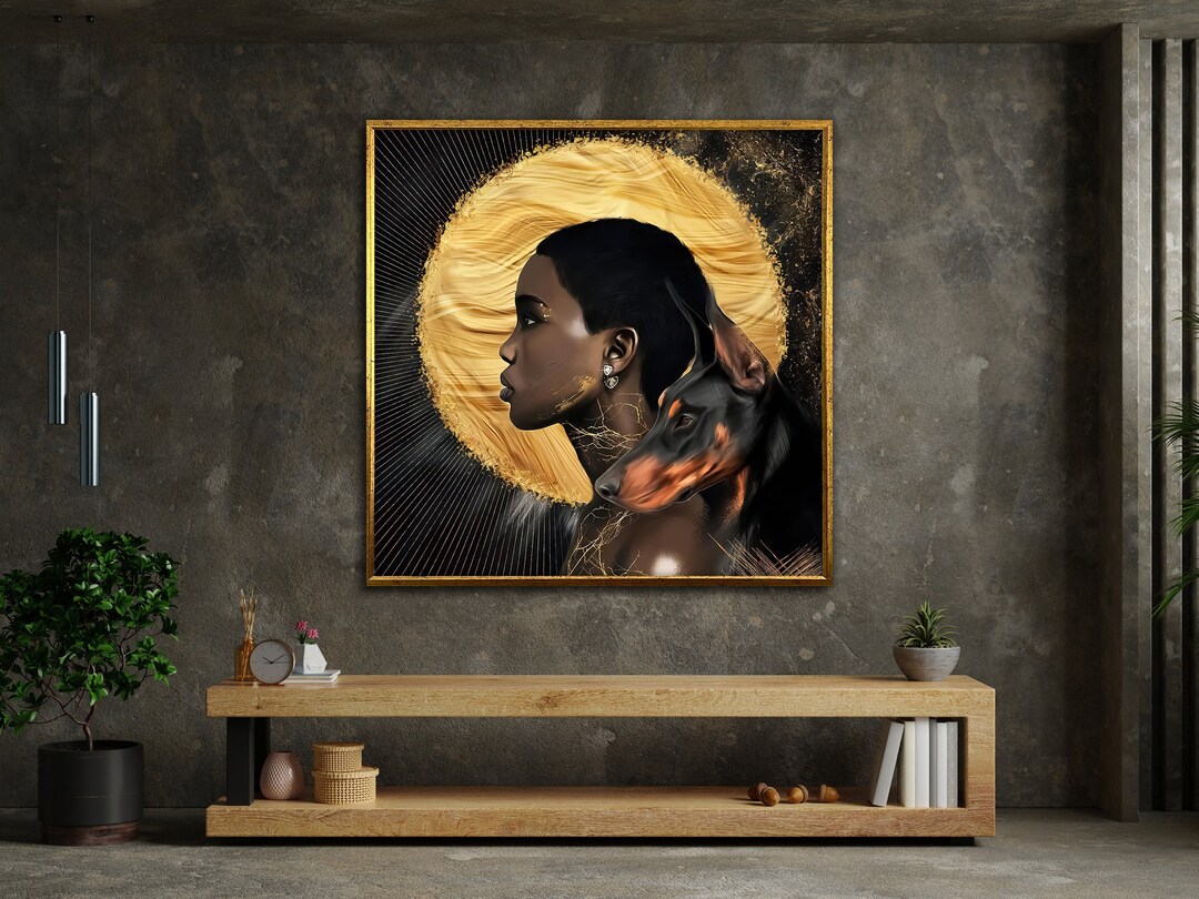 African Woman Canvas Painting, Black Woman Canvas Print, Ethnic Poster, Wall Art Canvas Design ...
