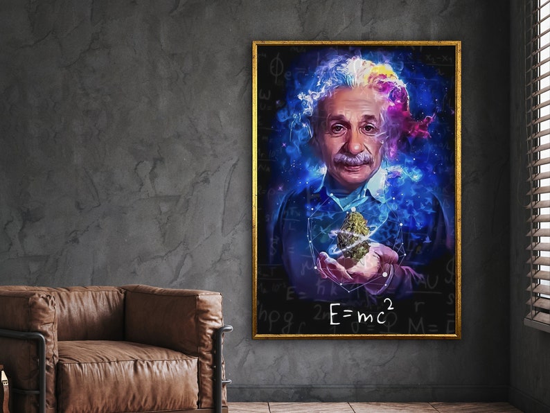 Banksy Einstein Canvas , Graffiti Wall Art, Banksy Wall Art, Office ...