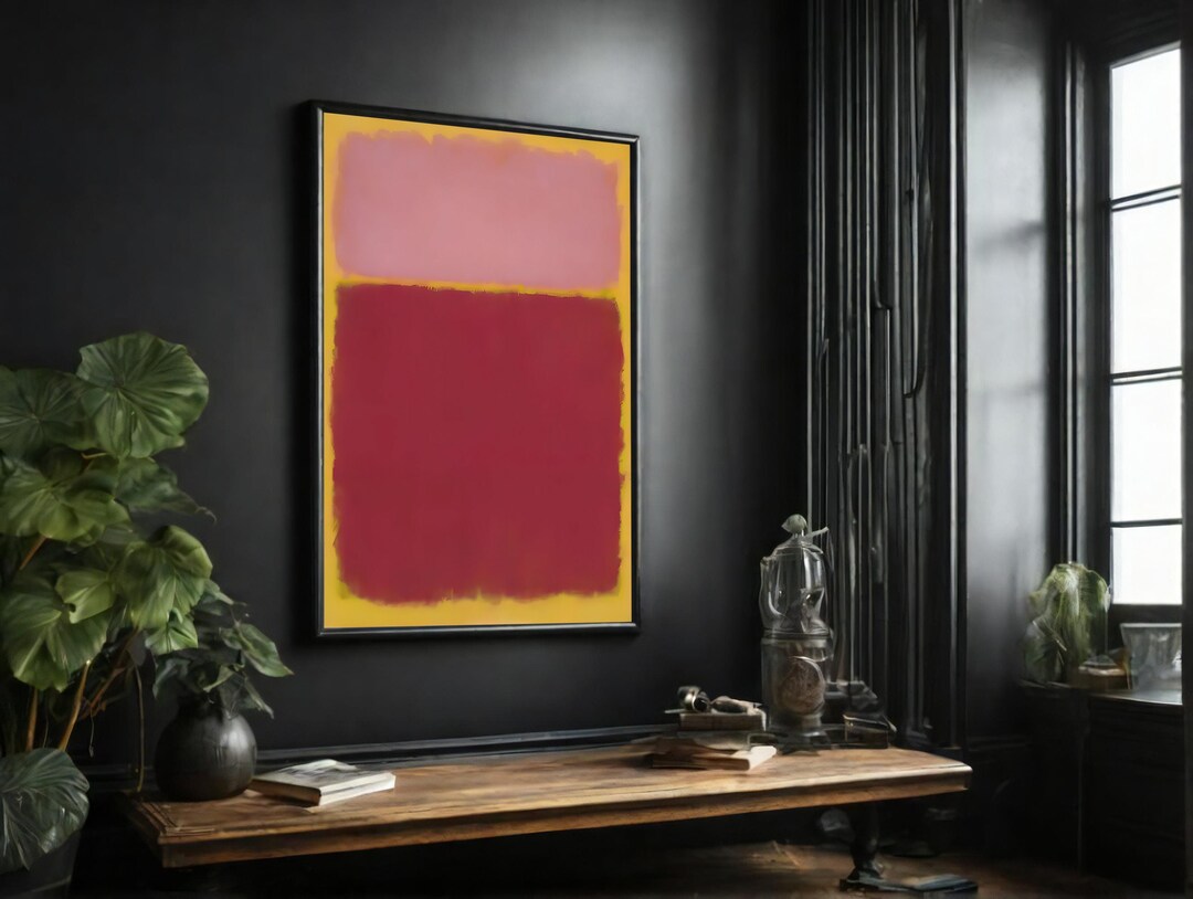 Mark Rothko Reproduction Exhibition Poster, Abstract Canvas Wall Art ...