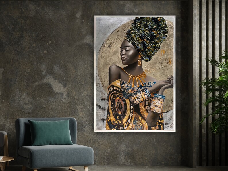 African Woman Canvas Painting Ethnic Painting Black Woman - Etsy