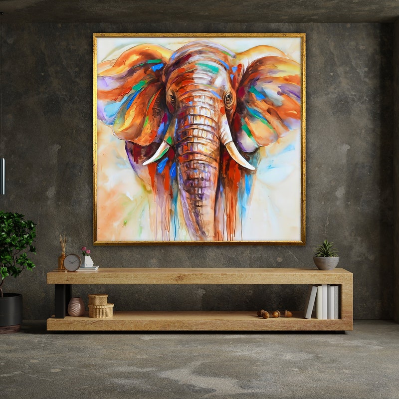 Elephant Canvas - Etsy