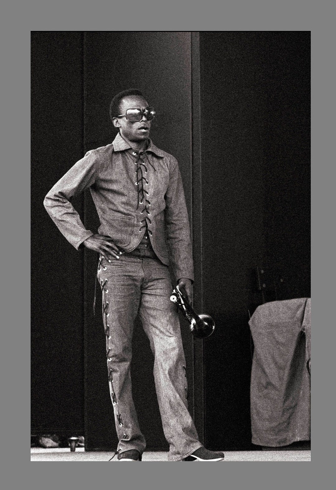 Miles Davis Jazz Trumpet 1969 Backstage Concert Performance Candid ...