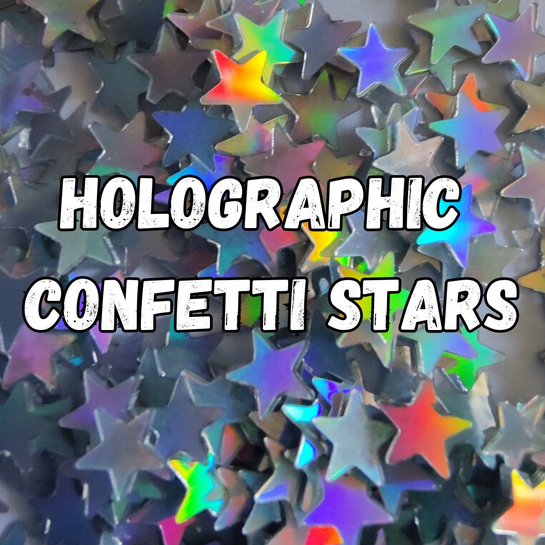 Holographic Stars, Confetti Stars, Shaped Glitter, Decorative Glitter ...