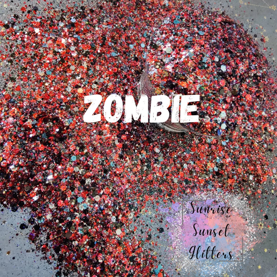 Red Chunky Glitter Mix: Zombie Polyester Glitter for Crafts - Etsy
