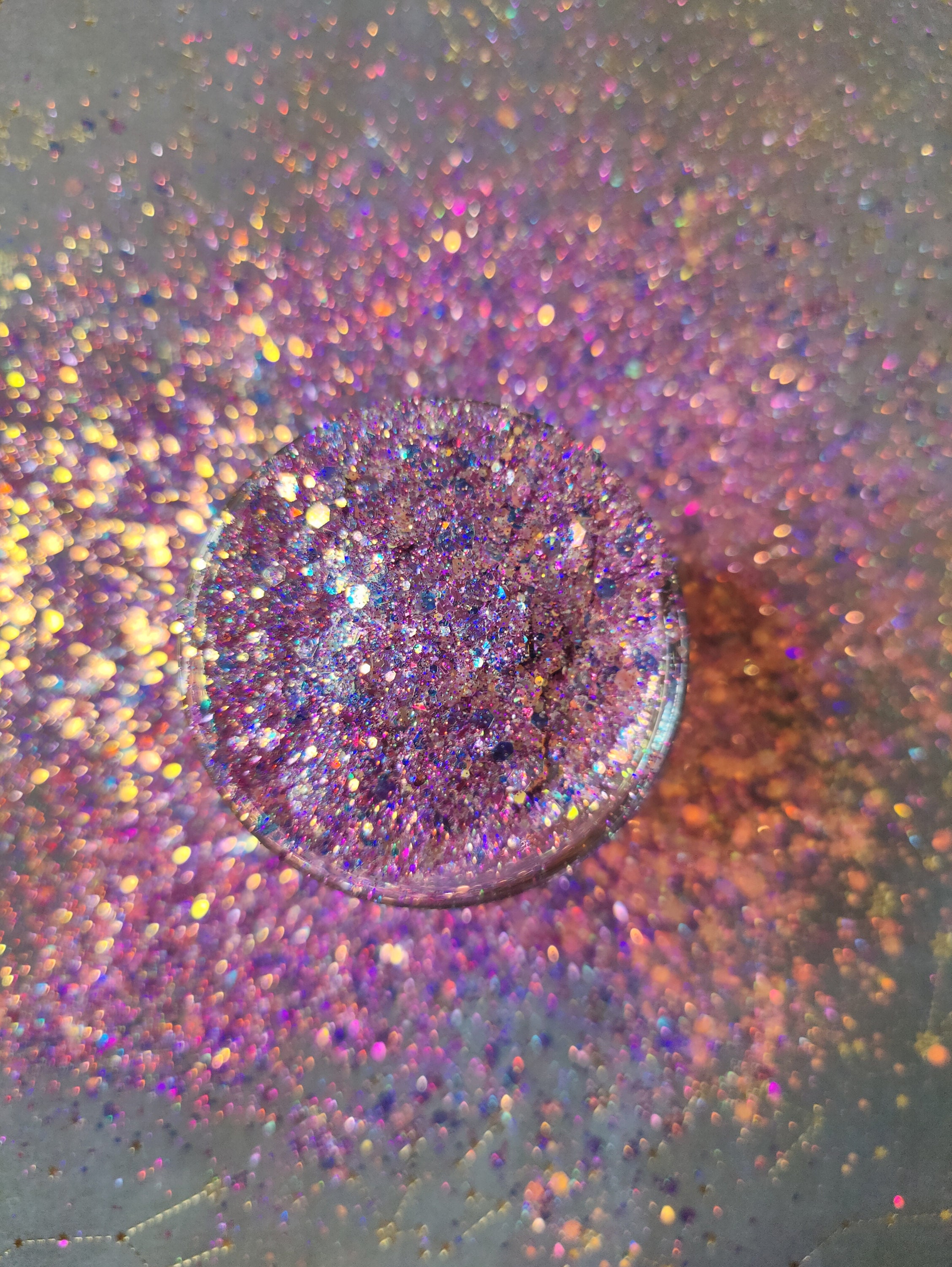 Iridescent Pink Chunky Glitter Mix: Holographic Polyester for Nail Art ...