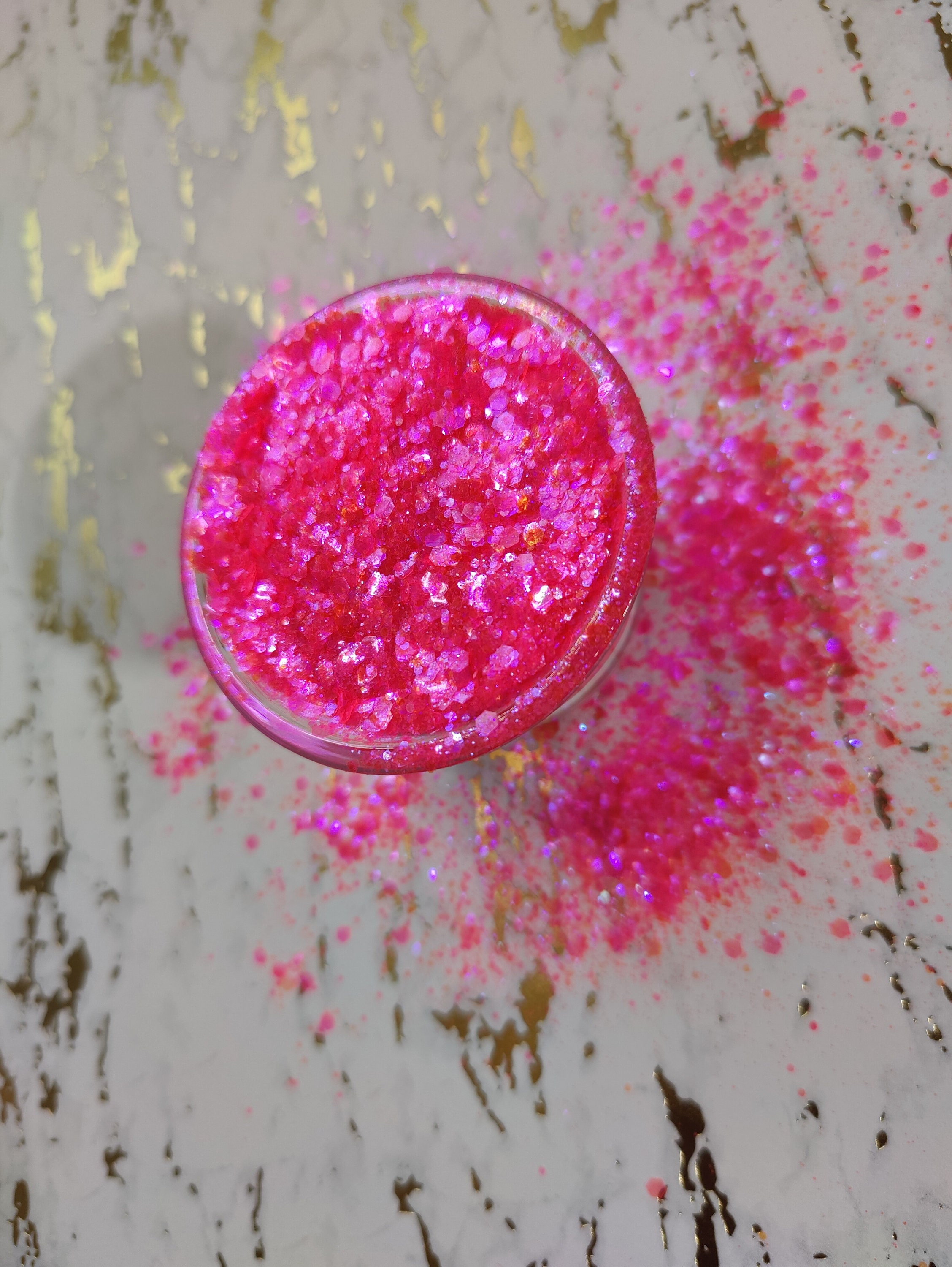 Hot Pink Glitter Chunky Glitter Mix Neon Pink Glitter - Etsy