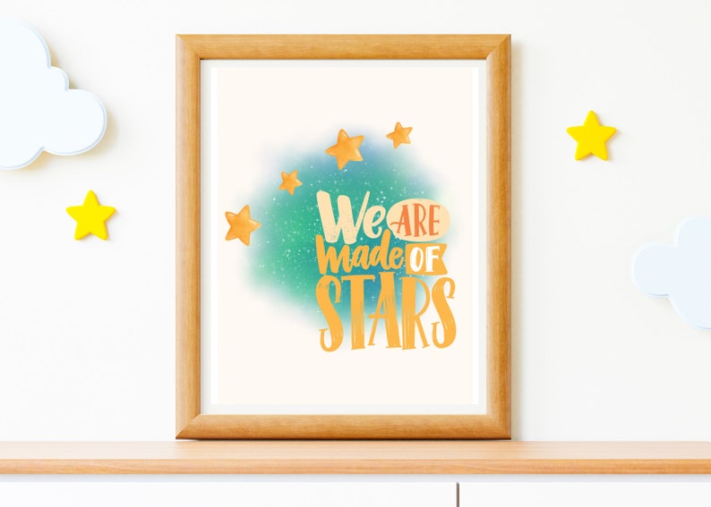 We Are Made of Stars Poster - A3 or A4 Digital Download - Print at Home ...