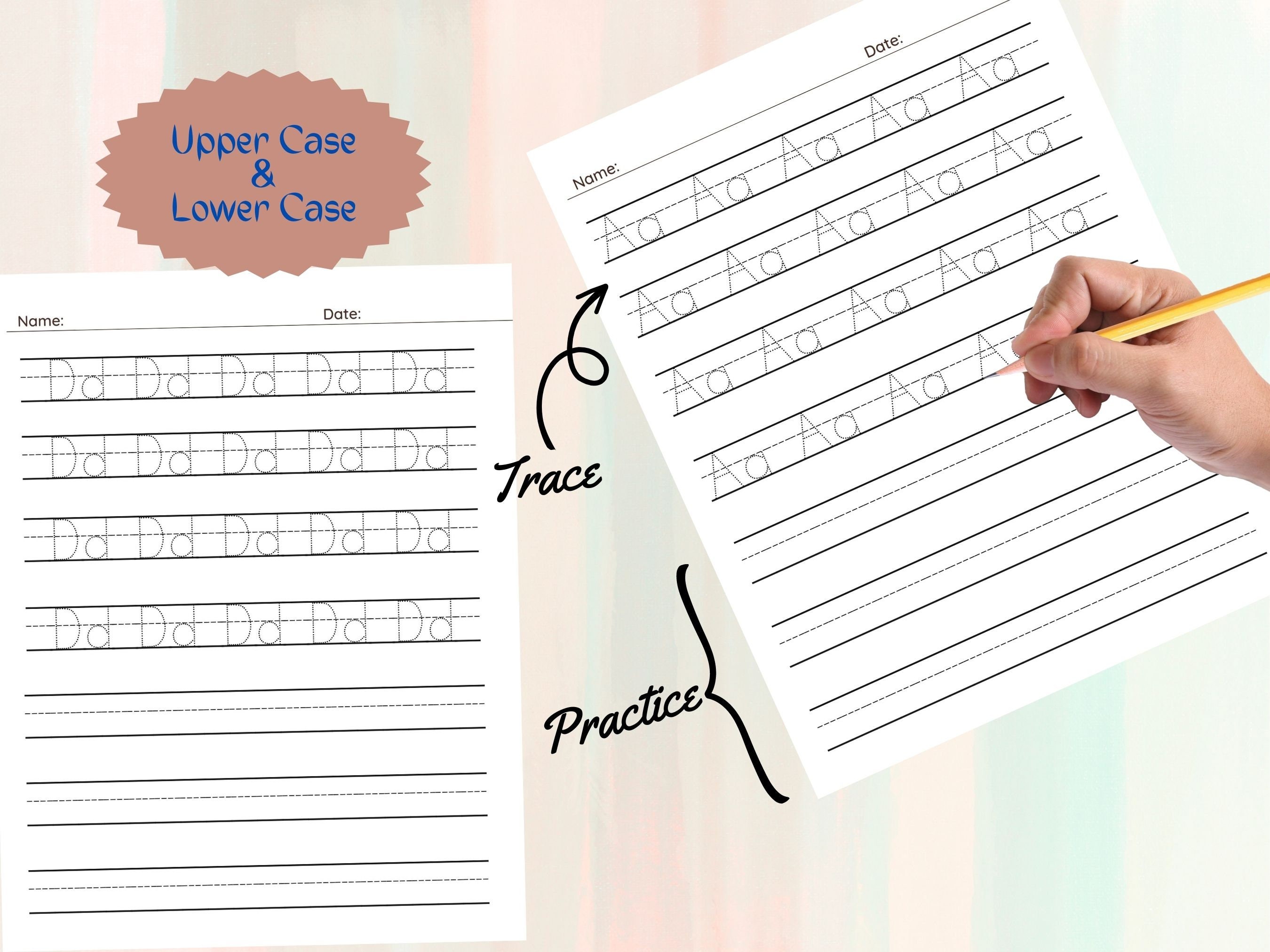 Alphabet Tracing Printable Worksheet for Kids Handwriting Practice ...