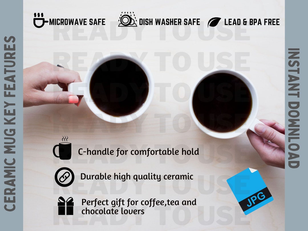 Ceramic Mug Mockup 11 Oz and 15 Oz Mug Mockup Printify Coffee Mug ...