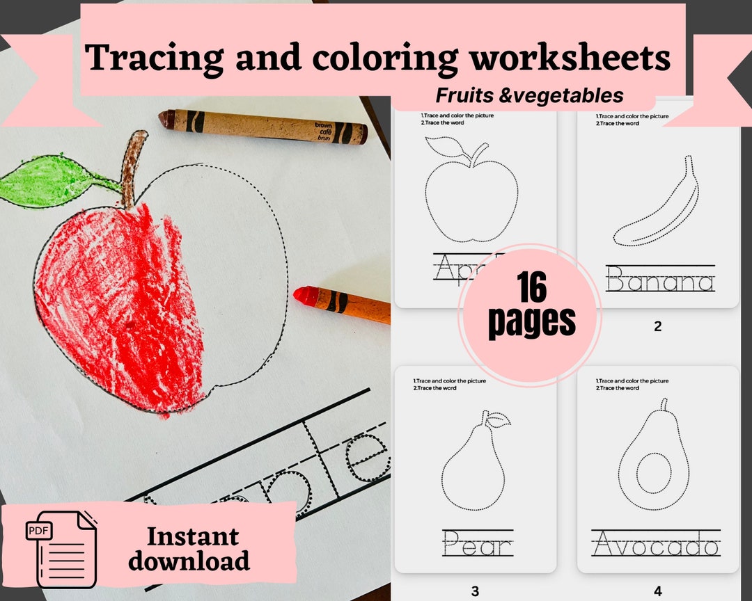Printable Tracing Worksheet Bundle for Kids , Pencil Control and ...