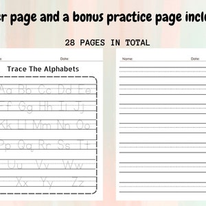 Alphabet Tracing Printable Worksheet for Kids Handwriting Practice ...