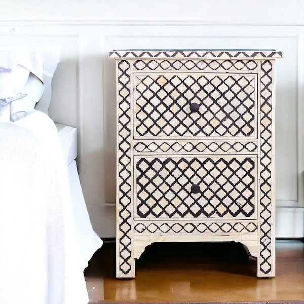 Bone Inlay Nightstand - Etsy