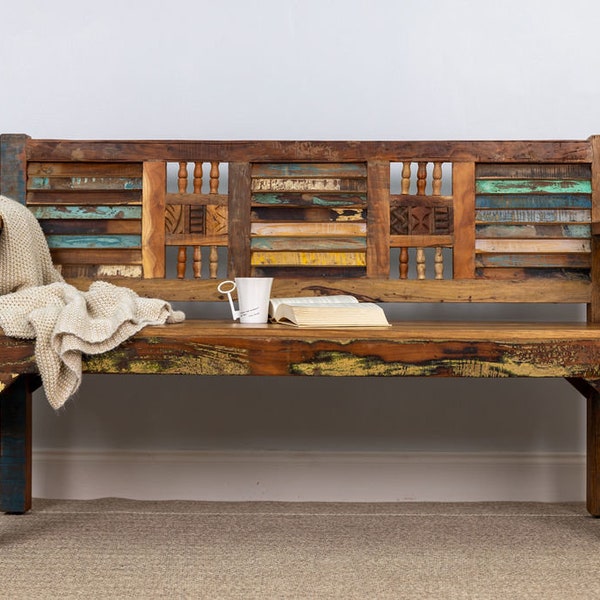 Reclaimed Wood Bench - Etsy