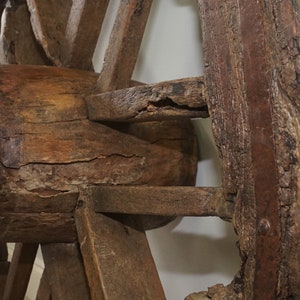 Unique Antique Ox Cart Wagon Wheel 44 Tall Perfect Rustic Decor Accent ...