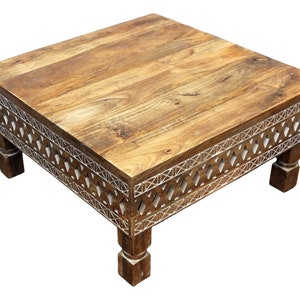 Solid Wood Square Coffee Table Hand-crafted 33x33x17 Accent Table for ...