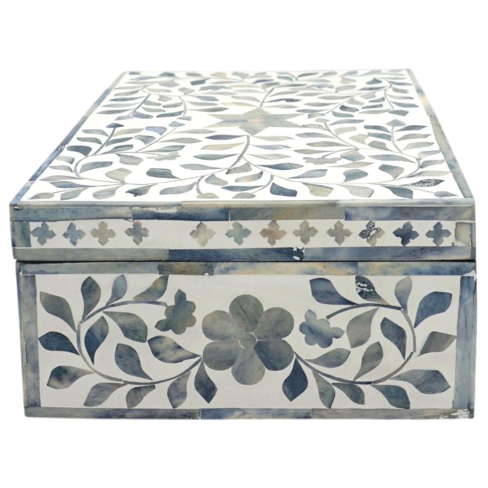 Handcrafted Inlay Box: Large Decorative Bone & Resin Jewelry Box - Etsy