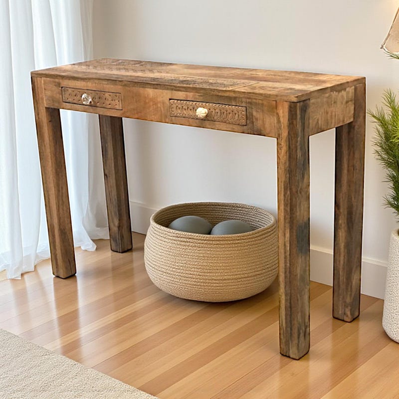 Mango Wood Vanity Table - Etsy