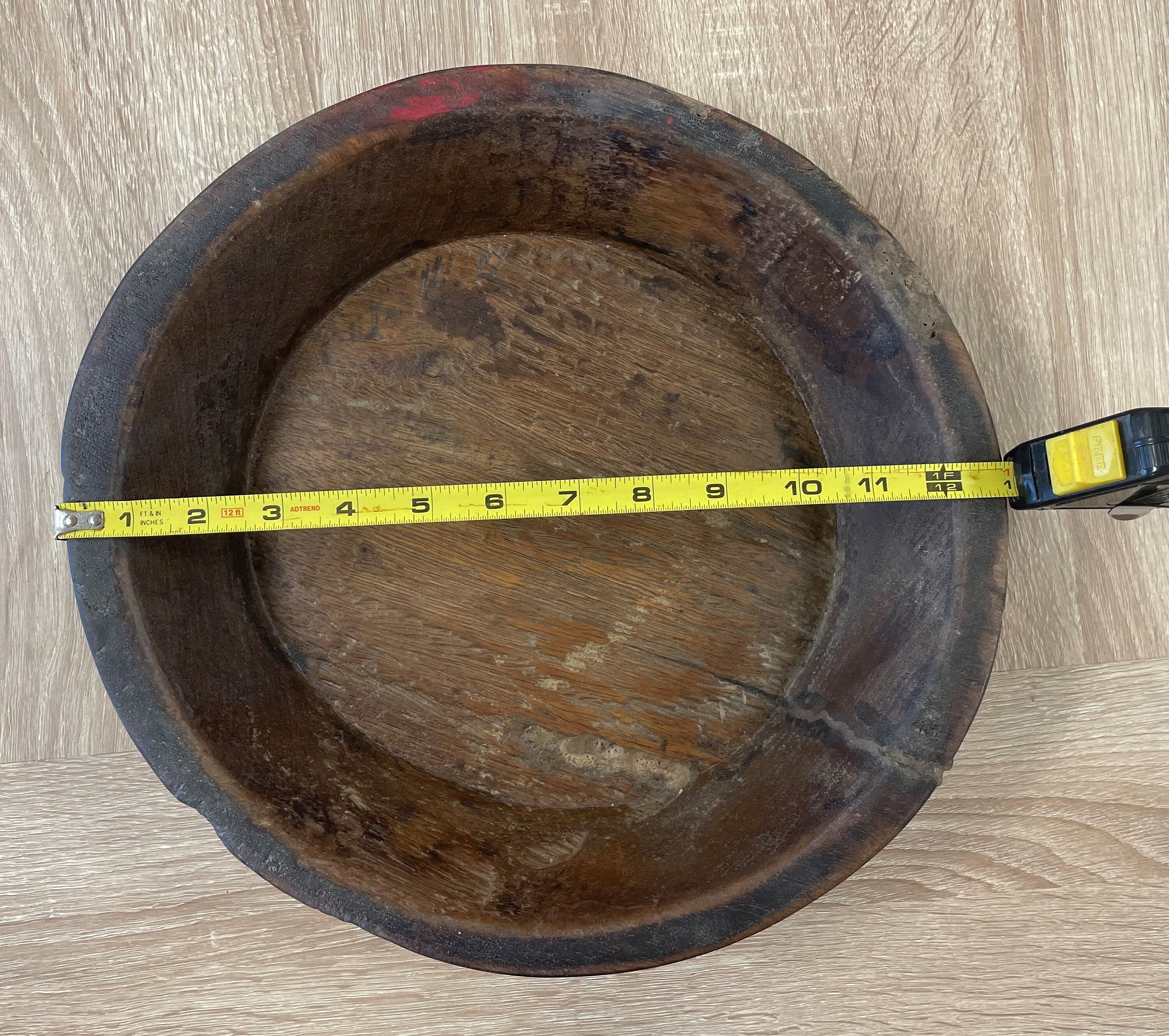Hand-crafted Rustic Vintage Wooden Serving Bowls Farmhouse Home Accents ...