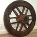 Unique Antique Ox Cart Wagon Wheel 44 Tall Perfect Rustic Decor Accent ...