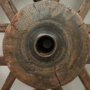Unique Antique Ox Cart Wagon Wheel 44 Tall Perfect Rustic Decor Accent ...