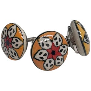 Unique Ceramic Hand-painted Drawer Knobs Selection of Colors and Styles Easy Update Your ...