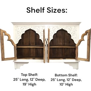 Hand-crafted Solid Wood Arched Buffet Cabinet Sideboard Credenza ...