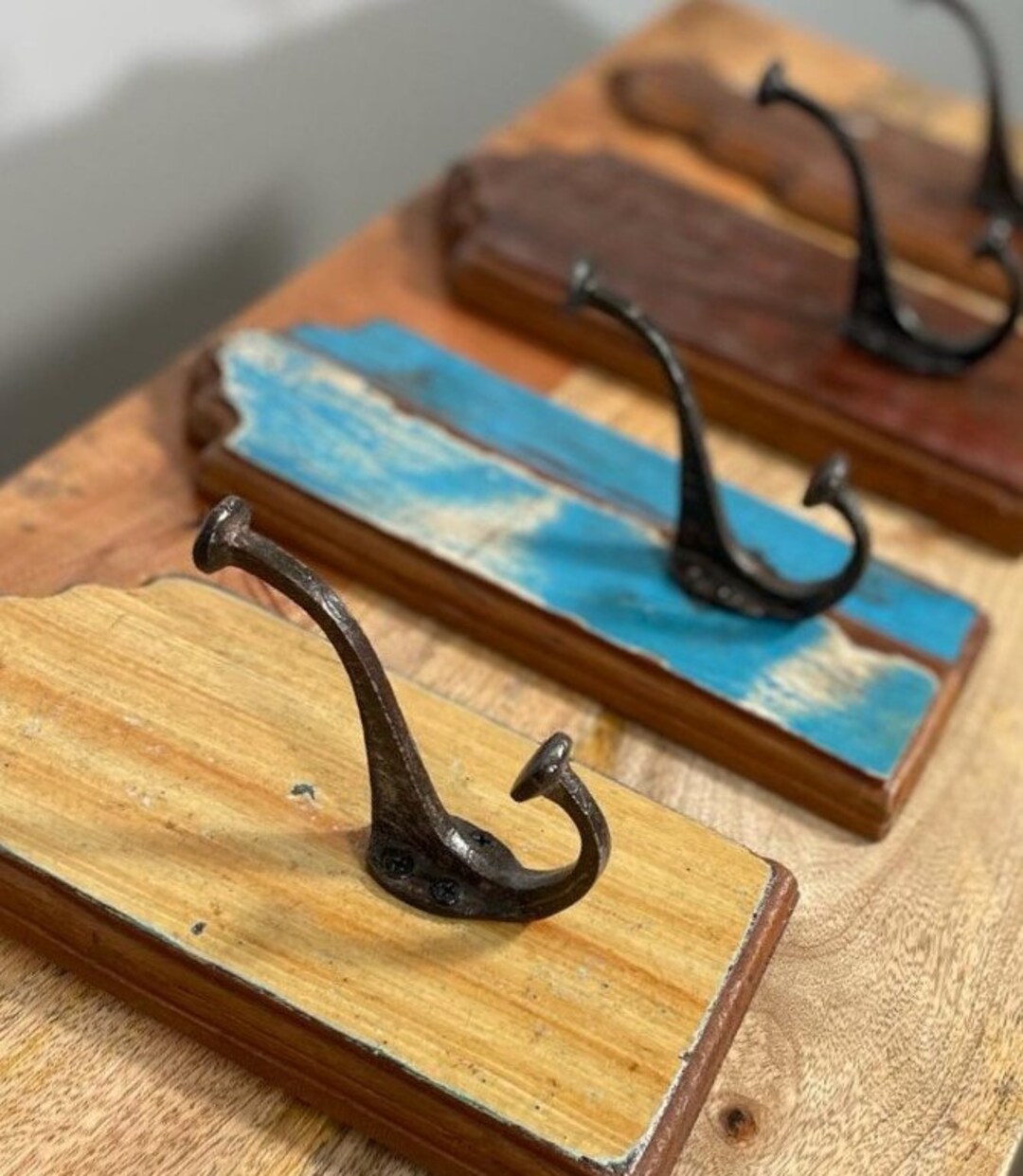 Rustic Coat Hook, Reclaimed Wood, Entryway, Towel Hook, Country Wall ...