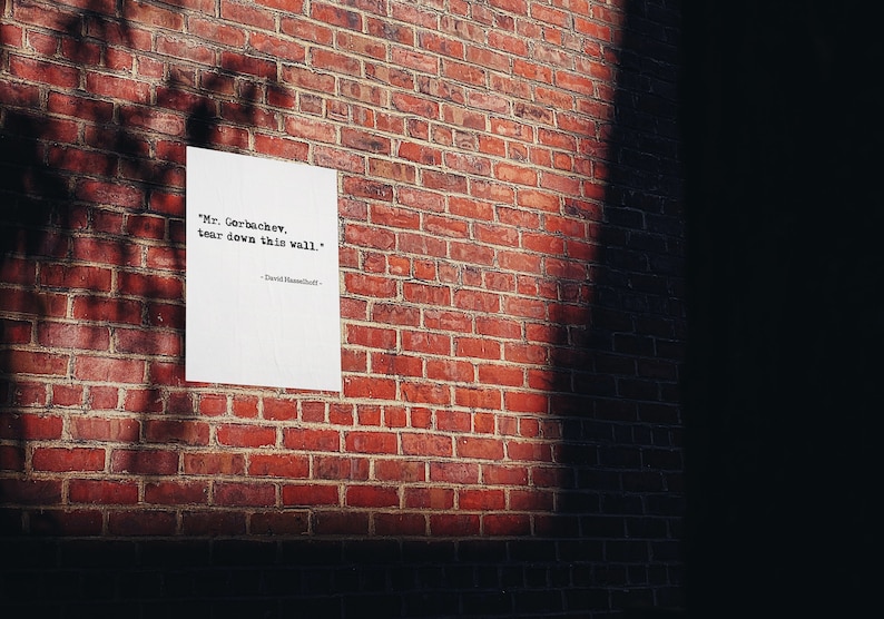 Funny Misquotation - Gorbachev - Wall - Mismatched Quote - Etsy