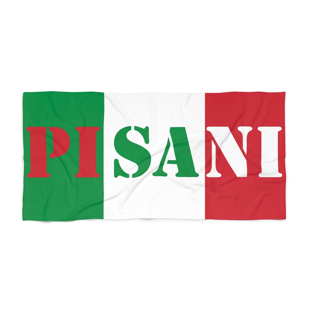 Customized Italian Flag Beach Towel, Italian Pride Beach Towel, Love ...