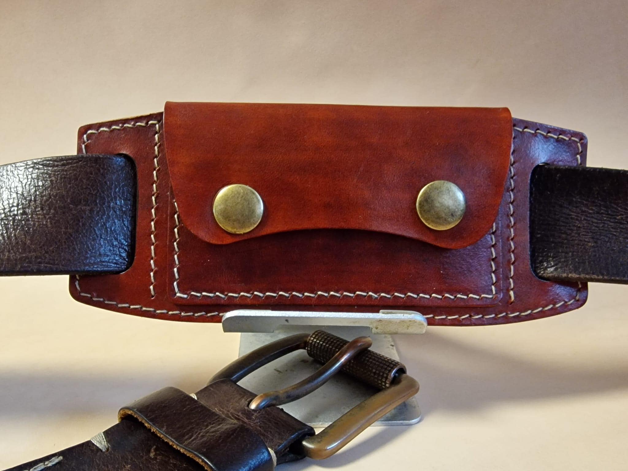 Leather Belt Wallet Handmade - Etsy