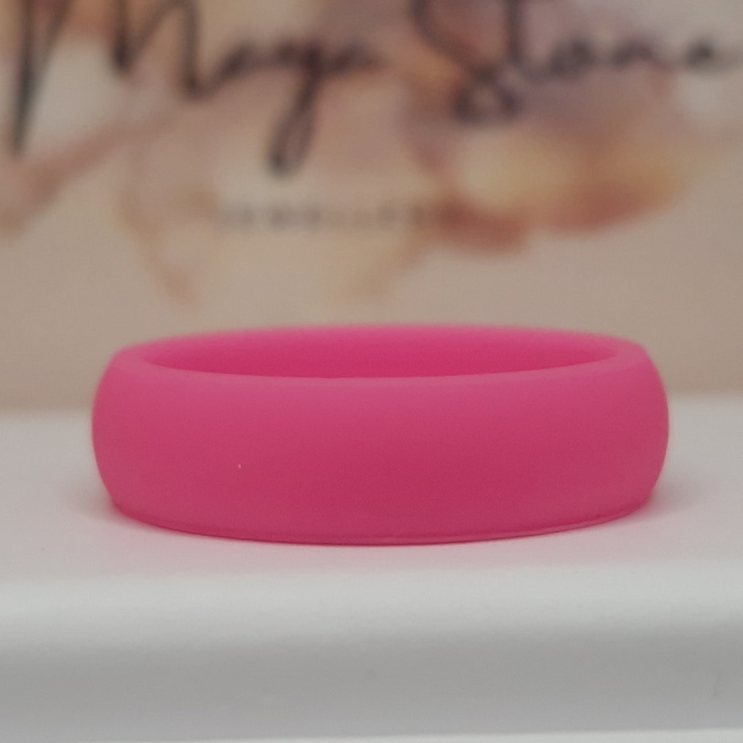 Pink Womens Silicone Ring - Etsy
