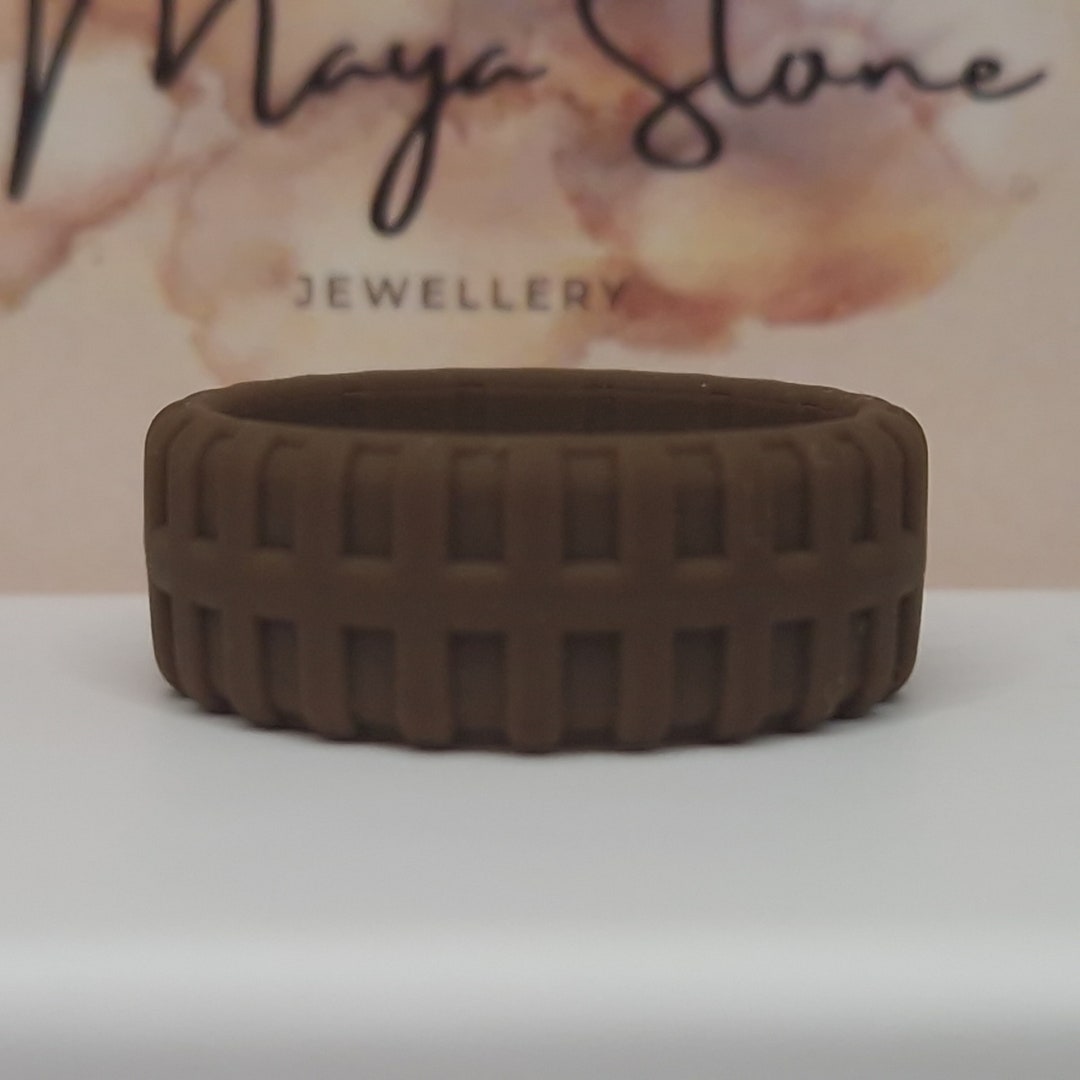 Brown Tyre Tread Silicone Ring B25-B30 - Etsy