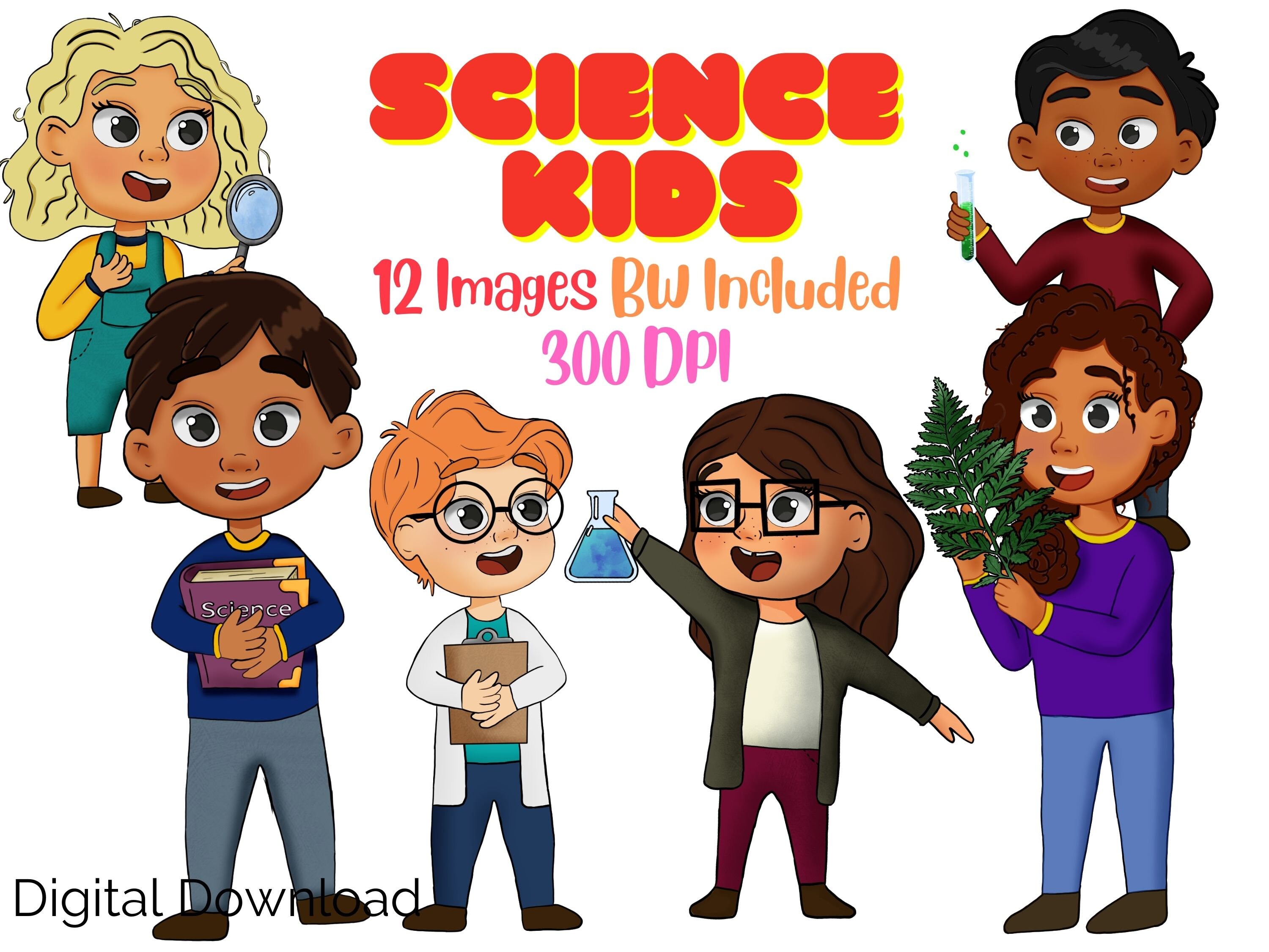 Kids Doing Science Clipart