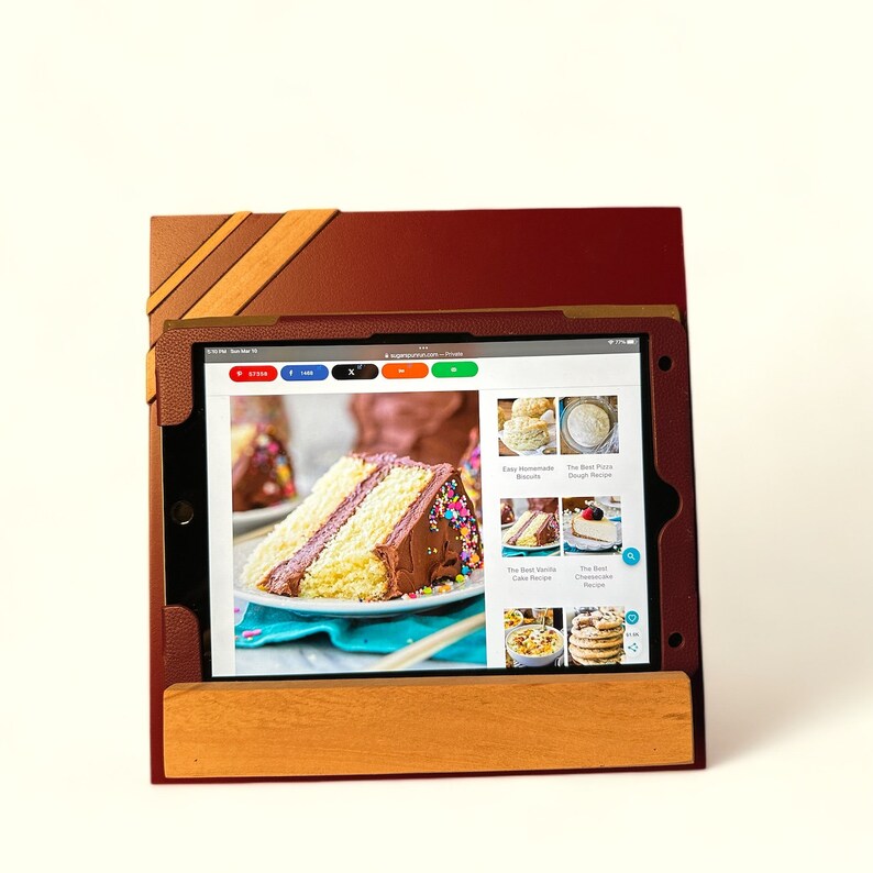 Recipe Board Stand Tablet Stand Handcrafted Recipe Stand Customizable ...