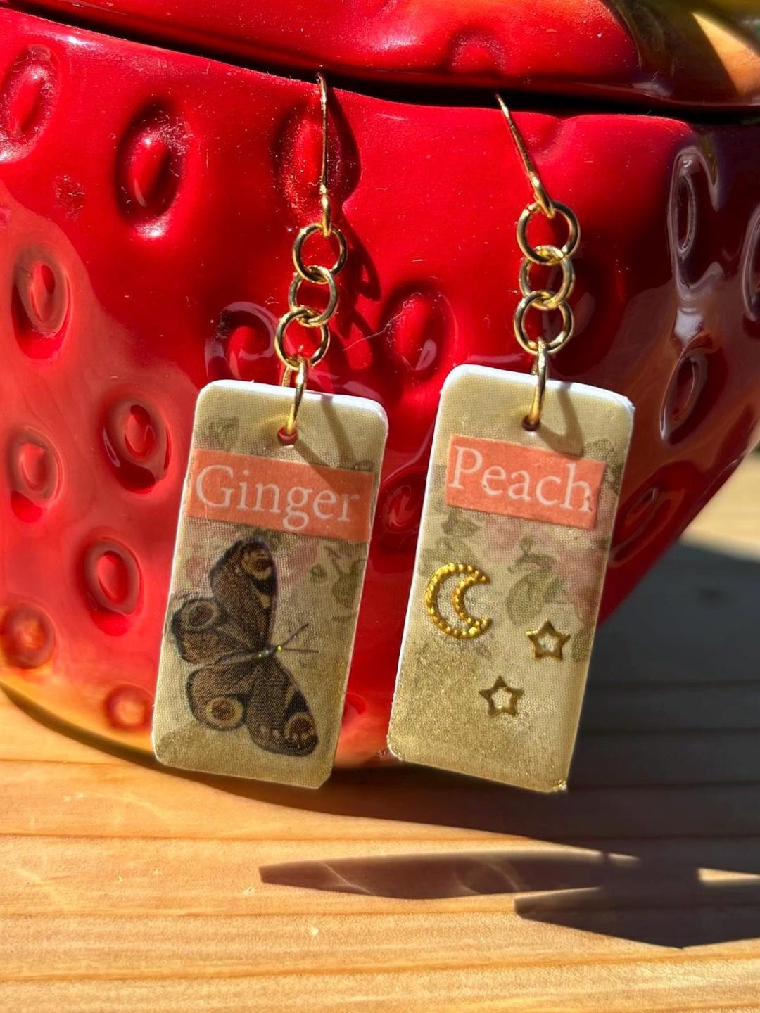 Vintage Inspired Collage Earrings - Etsy