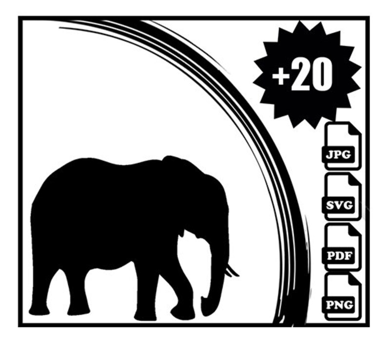 Elephant SVG Bundle, Elephant Dxf, Elephant Png, Elephant Eps, Elephant ...