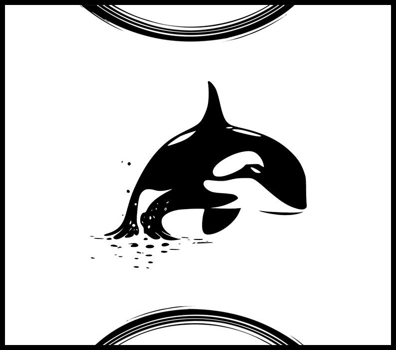 Orca Cut Files PNG JPG PDF Commercial Use Digital Cut - Etsy