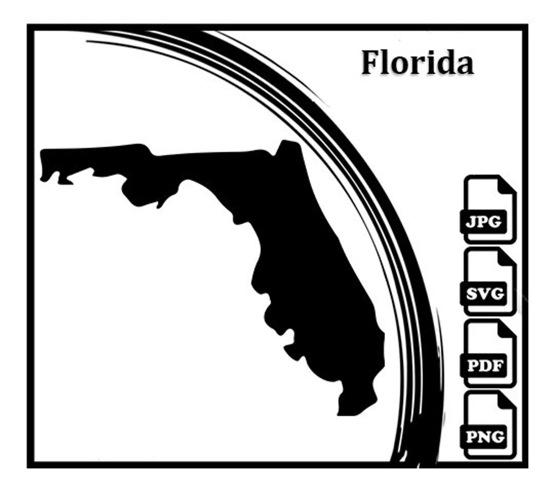 Florida Outline SVG Files | Florida Cut Files | United States of ...