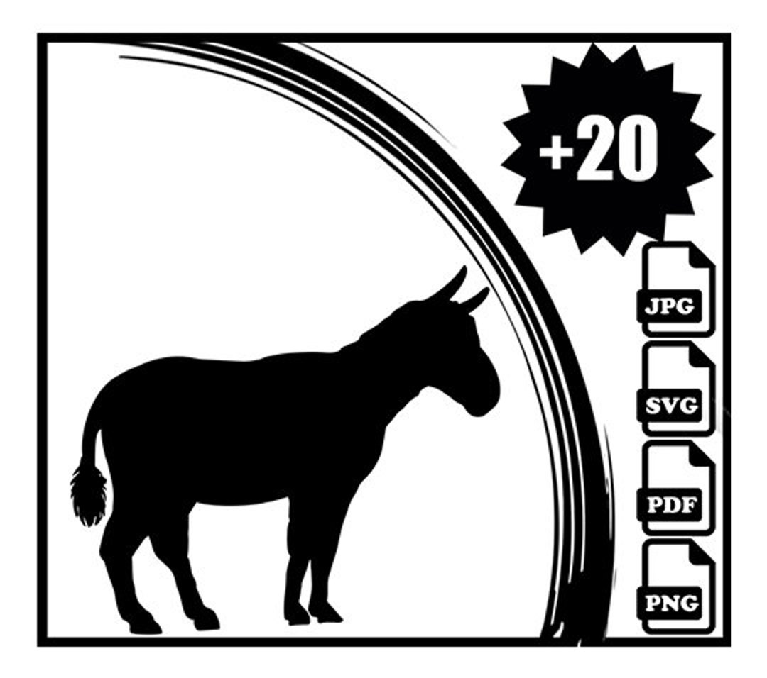 40 Donkey SVG Bundle, Donkey Dxf, Donkey Png, Donkey Eps, Donkey Vector ...