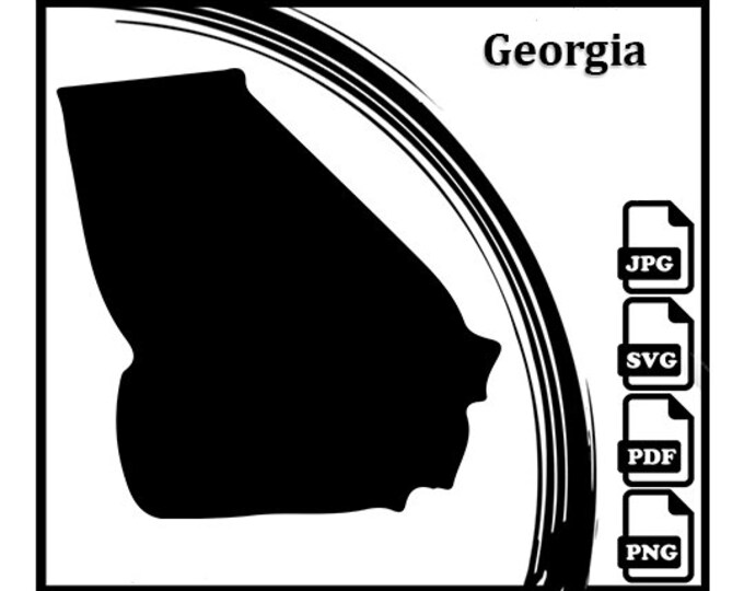 Georgia Outline SVG Files, Georgia Cut Files, United States of America ...