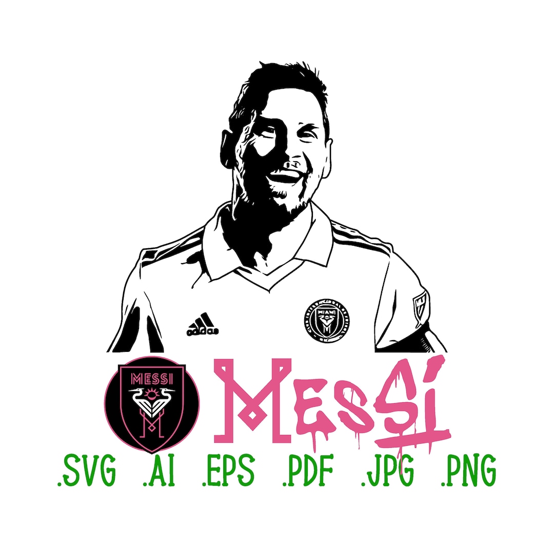 Messi Inter Miami Argentina Football Soccer Player Svg - Etsy