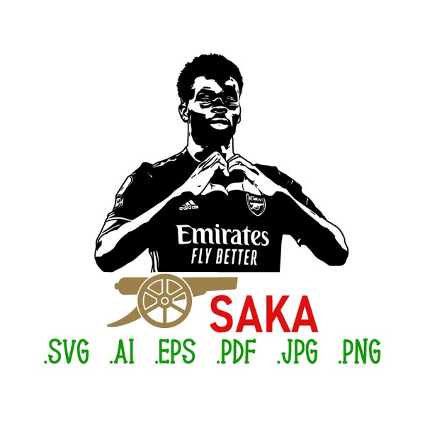 Saka Soccer Card - Etsy