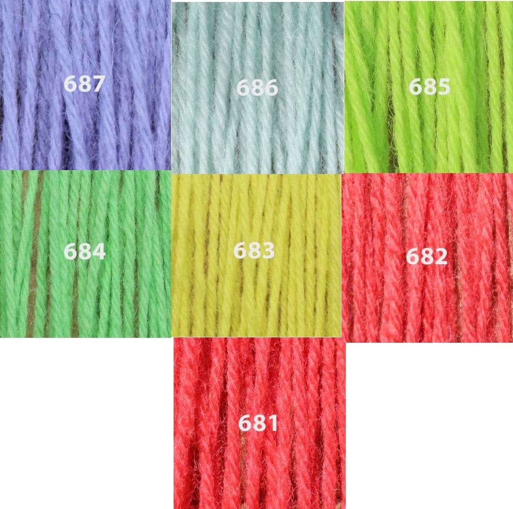 Appletons Yarn, Appletons Wool, Tapestry Wool, Crewel Wool, Cool Neon ...