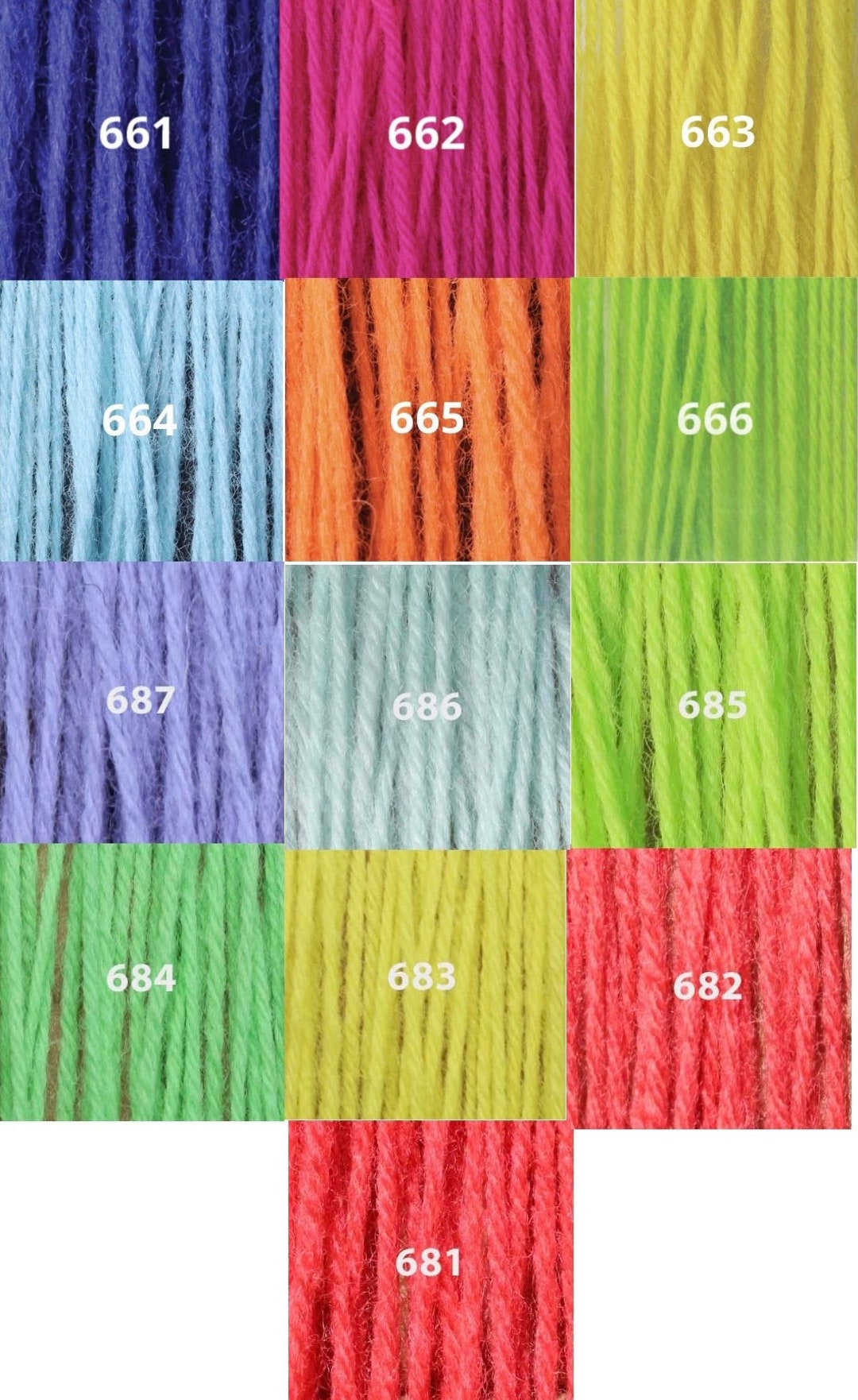Appletons Yarn, Appletons Wool, Tapestry Wool, Crewel Wool, Cool Neon ...