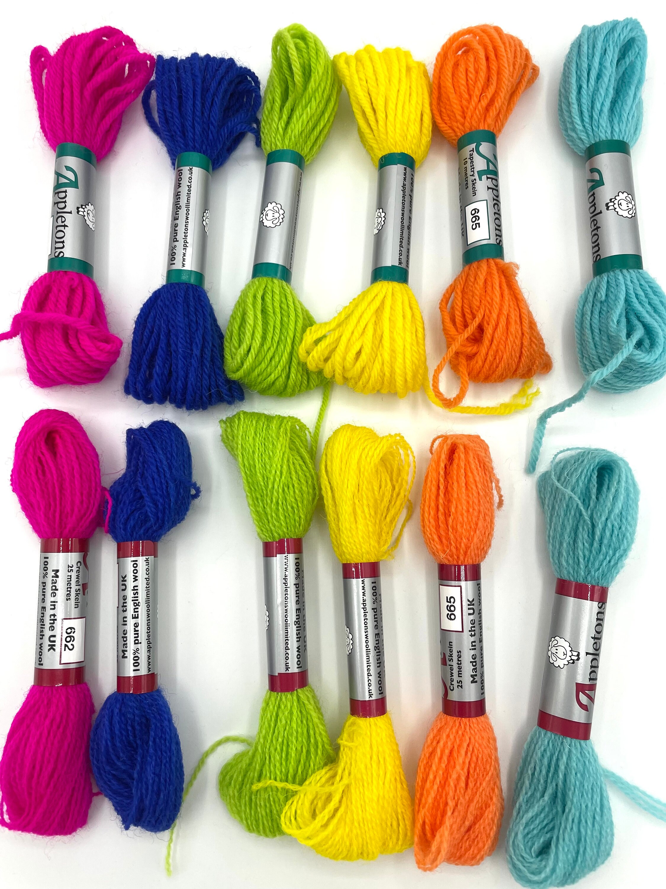 Appletons Yarn, Appletons Wool, Tapestry Wool, Crewel Wool, Cool Neon ...