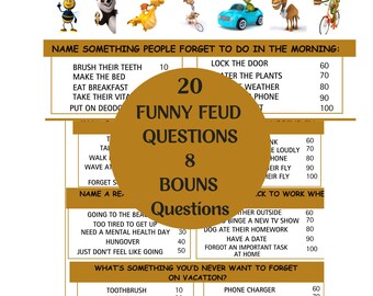 FRIENDS Feud Game, Printable Family Game, Friendly Feud, Trivia Quiz ...
